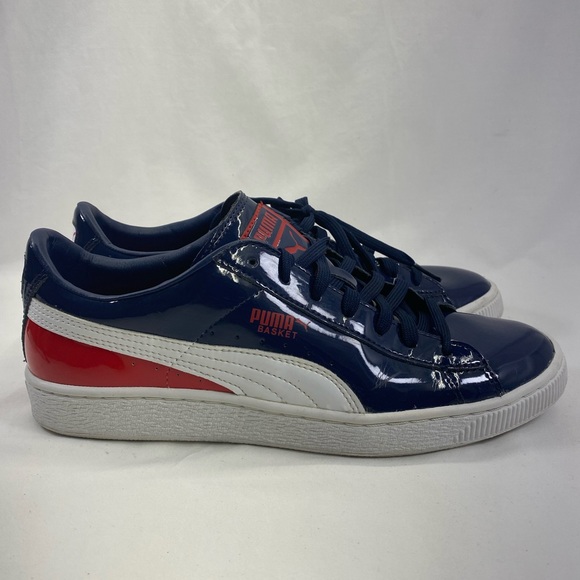 Puma | Shoes | Puma Red White And Blue Leather | Poshmark